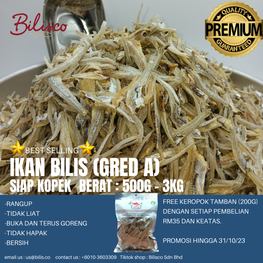 IKAN BILIS (GRED A) PREMIUM SIAP KOPEK 500G - 3KG | Shopee Malaysia