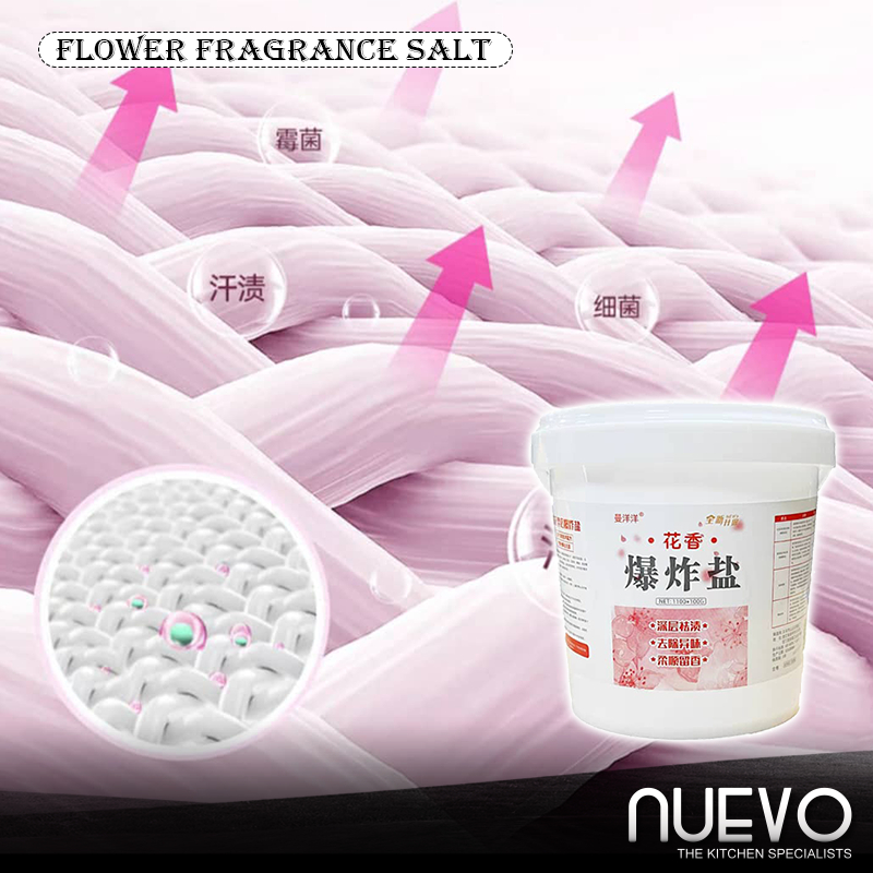 1100g Flower Fragrance Salt Fizzer Infant Laundry Strong Stain Removal ...