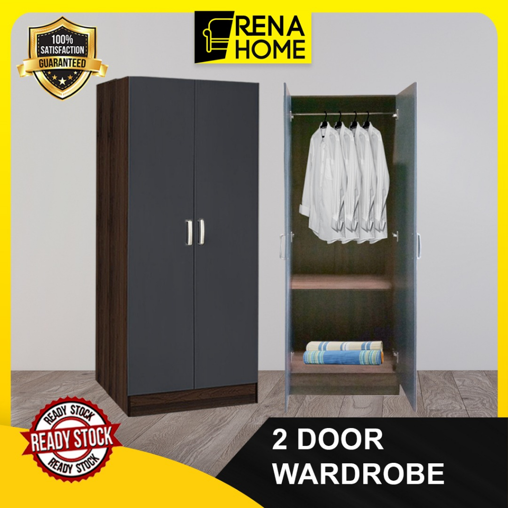 [READY STOCK + FAST SHIPMENT] 2 Door Wardrobe | Almari Baju | Almari ...