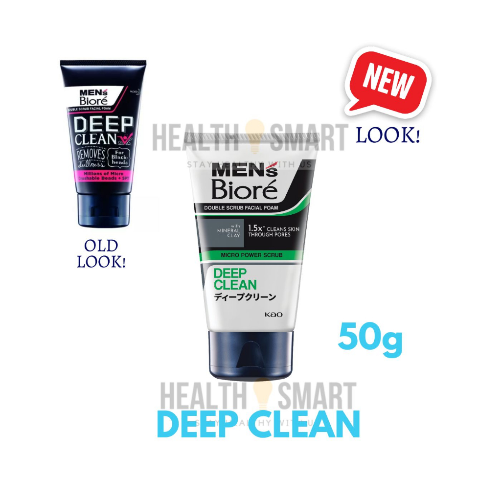 Biore Men Double Scrub Facial Foam / Oil Balance [ Acne / Bright Clean ...