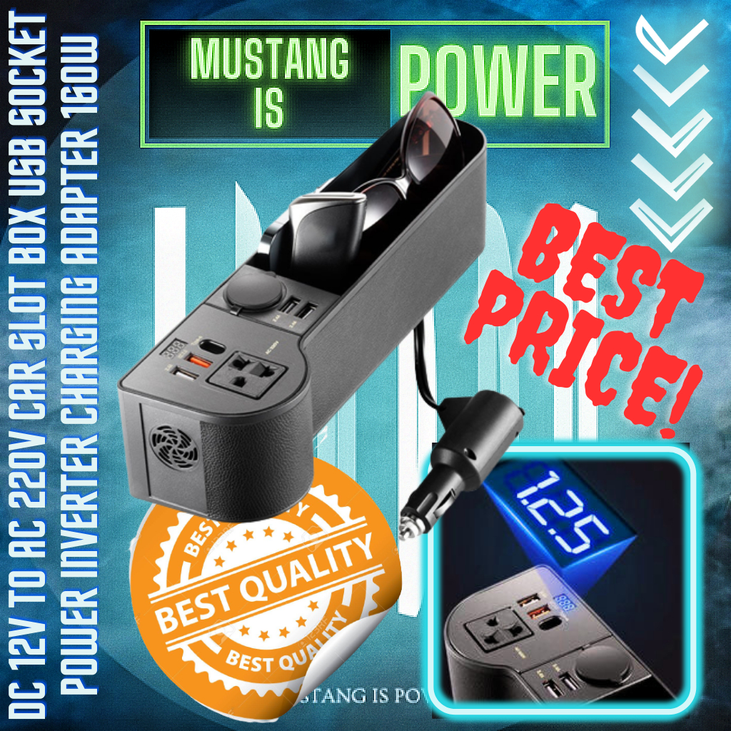 【BEST PRICE!!】DC 12V TO AC 220V CAR SLOT BOX USB SOCKET POWER INVERTER ...