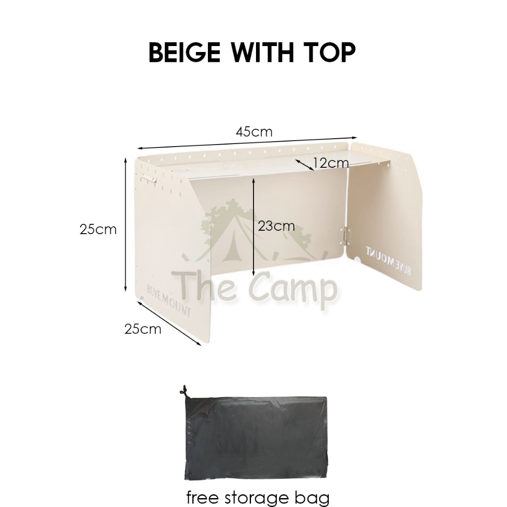 Foldable Outdoor Windshield 3 4 Fold Top Stove Windscreen Wind Sheild ...