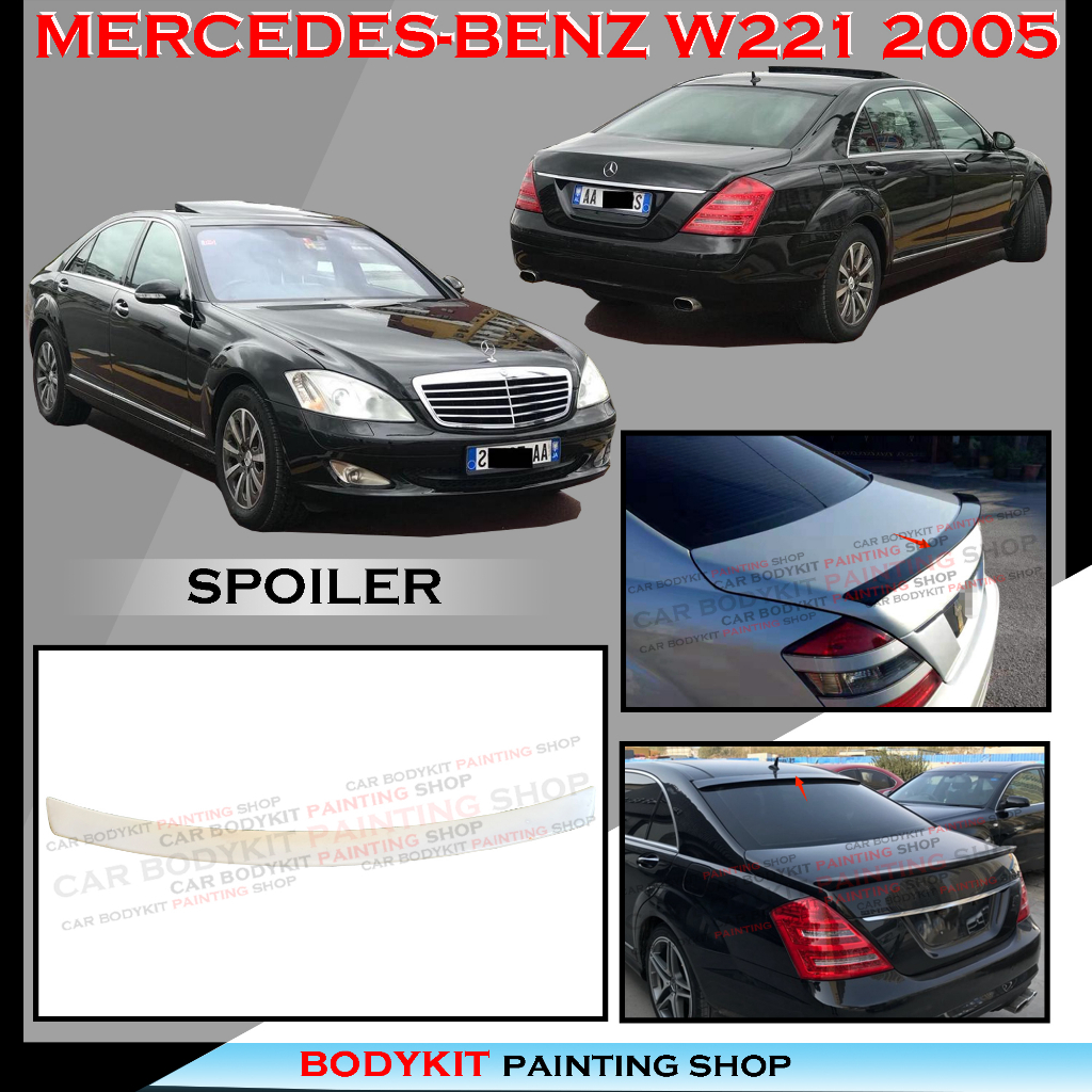 MERCEDES BENZ S-CLASS W221 S300 2005-2013 CAR SPOILER REAR SPOILER ...