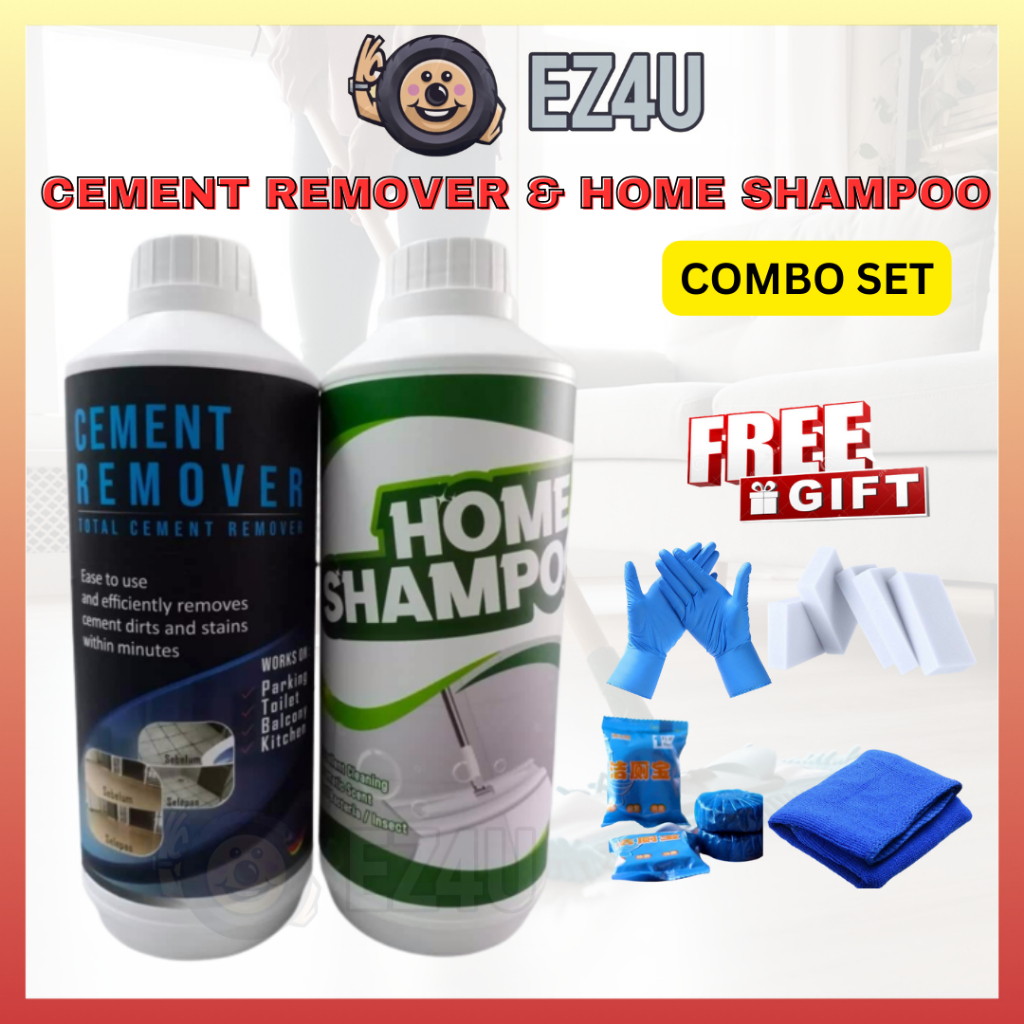 [EZ4U] COMBO SET HOME SHAMPOO & CEMENT REMOVER TILE MOSAIC FLOOR ...