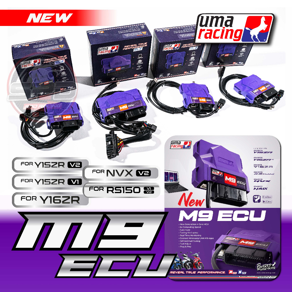 M9 ECU UMA Racing - NEW (TERBARU LATEST) For Y15, LC v8, Y16, NV155 v1 ...