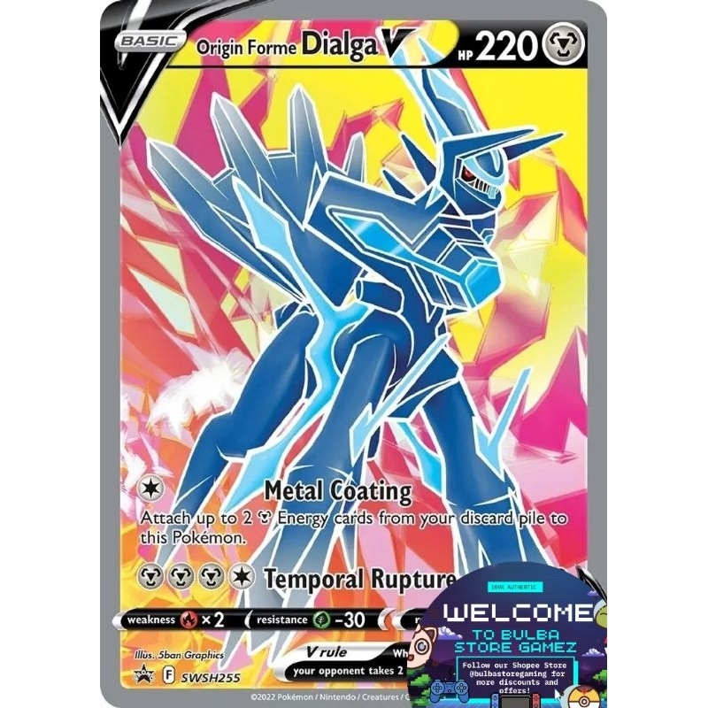 Origin Forme Dialga V SWSH255 Promo Card Pokémon Sword and Shield ...