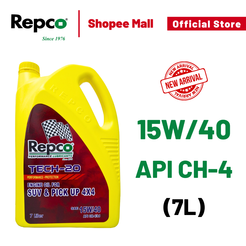Repco® Tech-20 15W/40 API CH-4/SJ (7L) Diesel Engine Oil For SUV ...