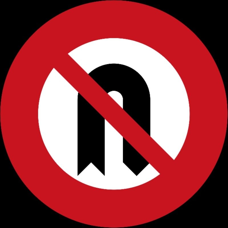 Road Sign / Penanda Jalan / Sign / DILARANG MEMBUAT PUSINGAN | Shopee ...