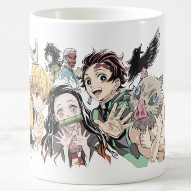 DEMON SLAYER MUG | KIMETSU NO YAIBA | WHITE MUG | TANJIRO | NEZUKO ...