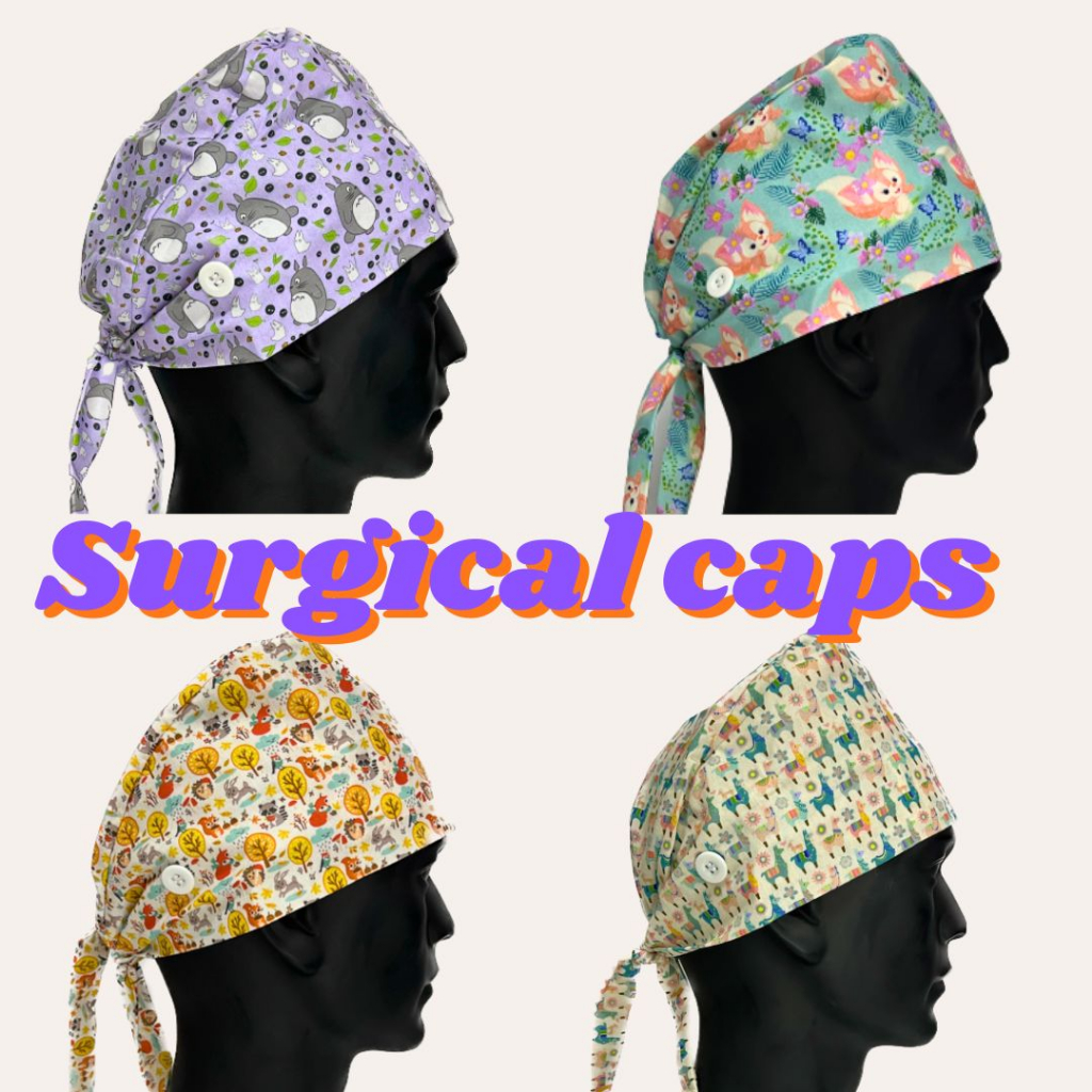 *ready stock*Adjustable Cotton Caps Women Man Medical Surgical Scrub ...