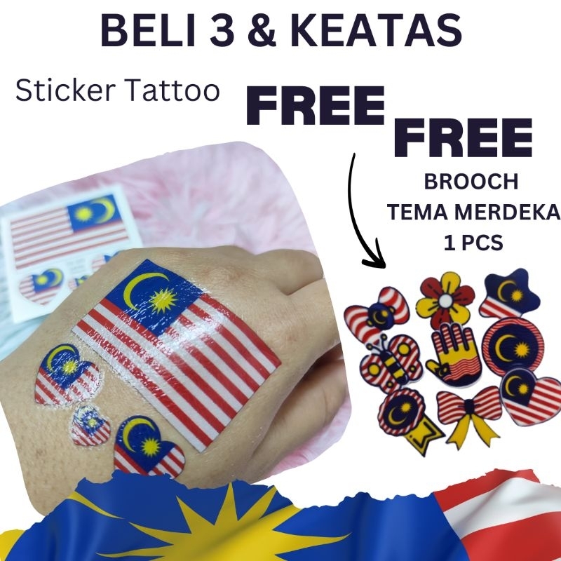 STICKER TATTOO / STICKER PIPI MERDEKA BENDERA MALAYSIA MADANI ...