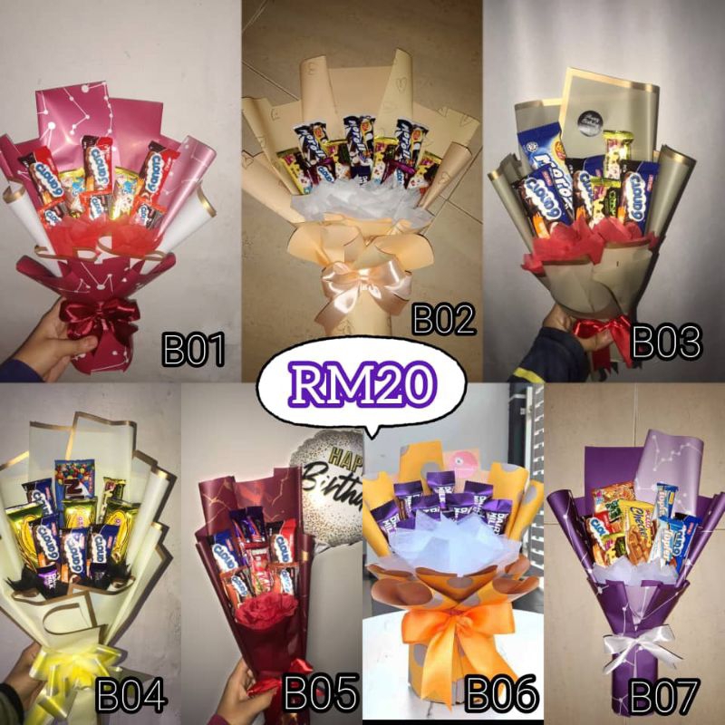 bouquet chocolate bajet | Shopee Malaysia
