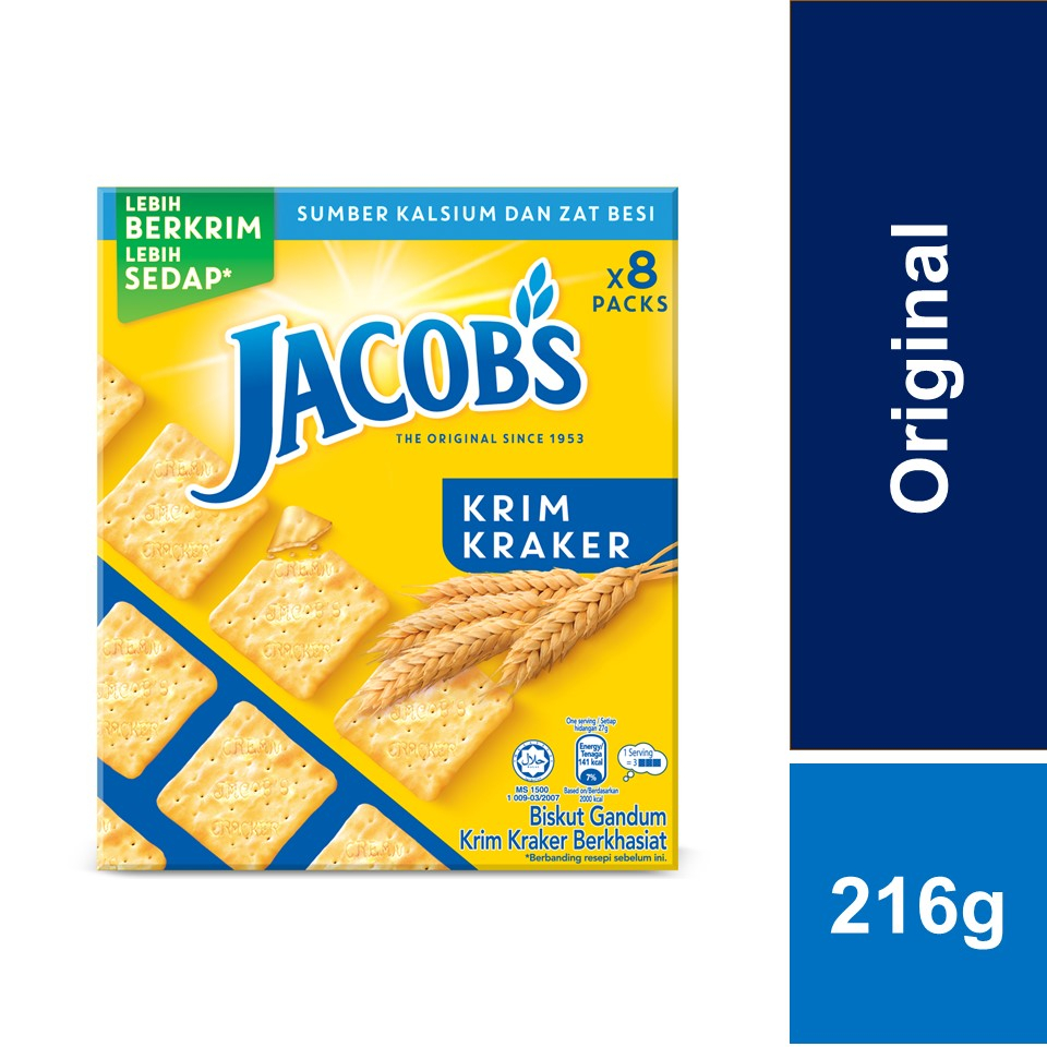 Jacob's Multipack Cream Cracker 216g | Shopee Malaysia