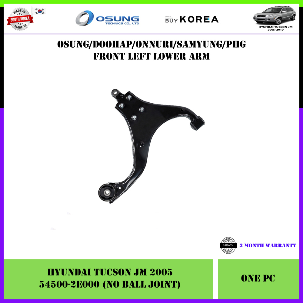 Hyundai Tucson JM 2005-2010 Front Suspension Lower Arm No Ball Joint ...