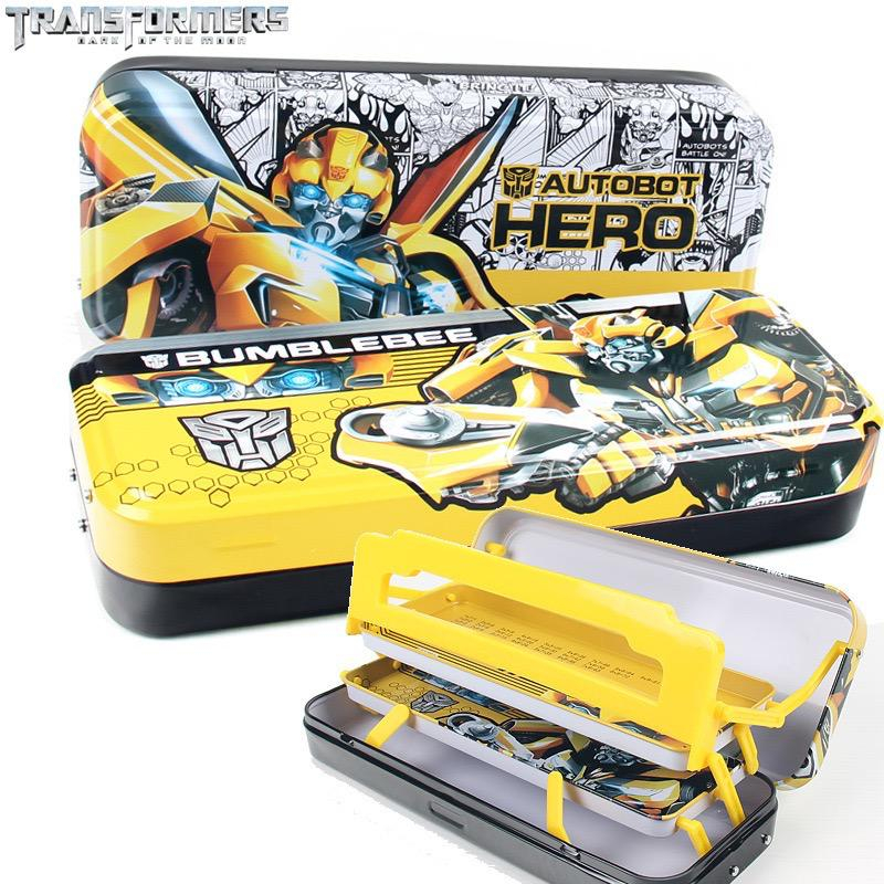 Pencil Box TRANSFORMER/DISNEY Car Stationery Box Iron School Supplies ...