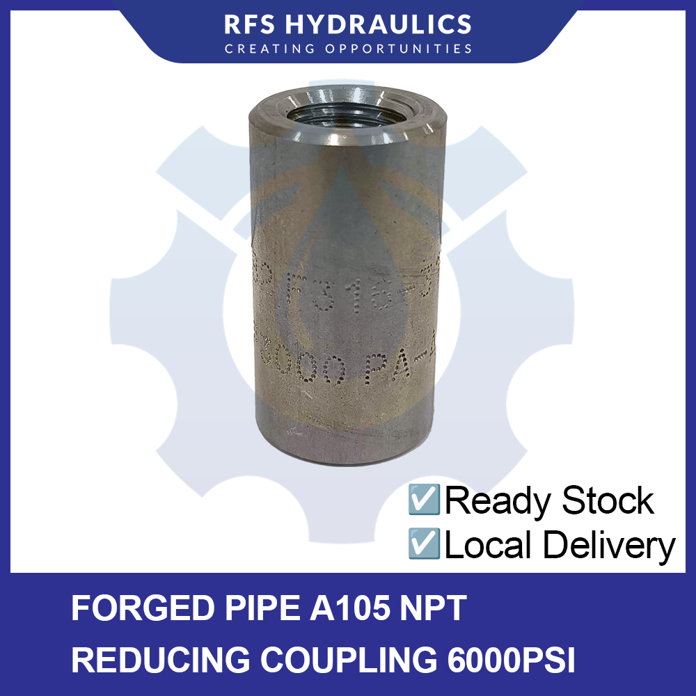 RFS Carbon Steel A105, 1/2" to 2" NPT Female Reducing Coupling, 6000 ...