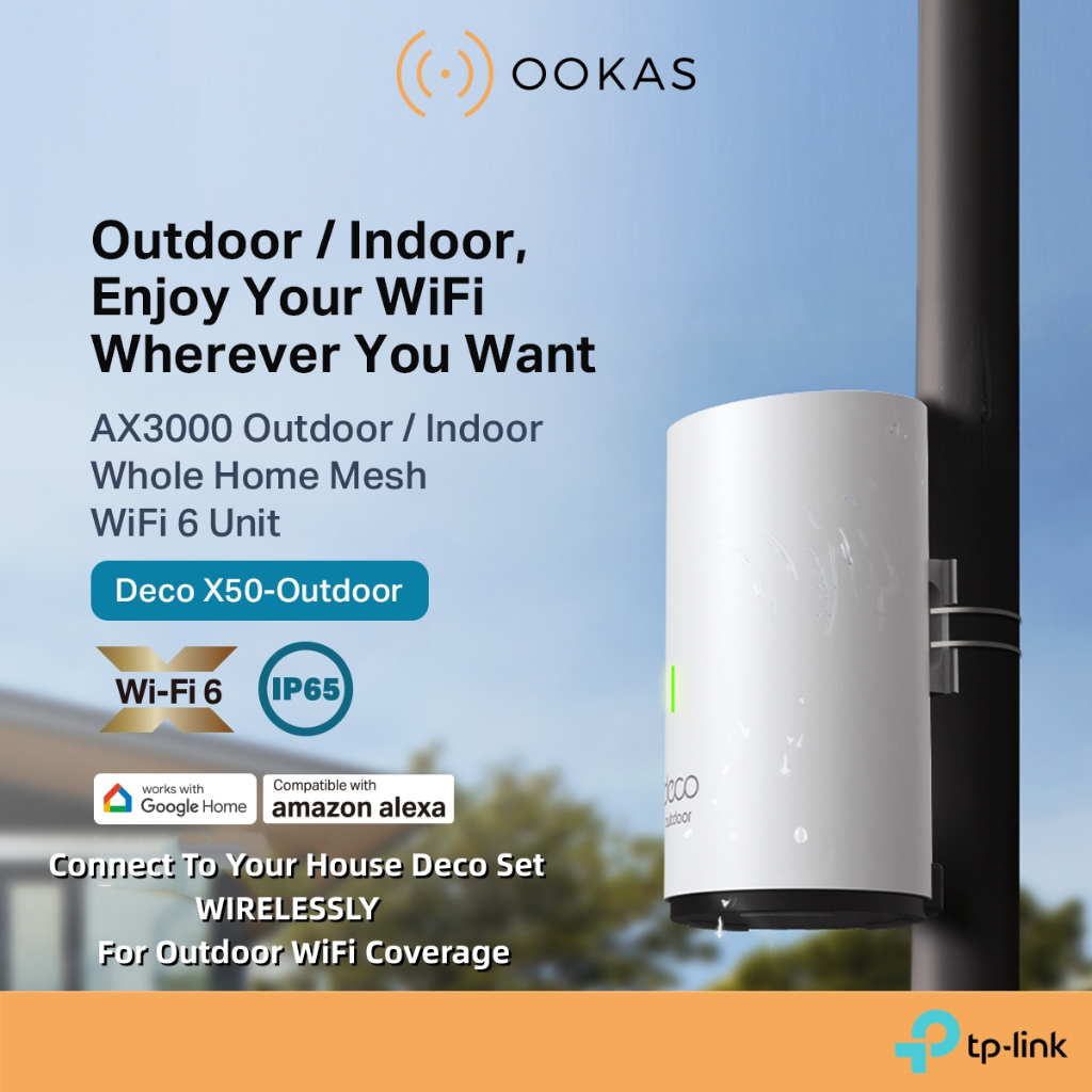 TP-Link Deco X50 Outdoor WiFi 6 AX3000 Outdoor Mesh WiFi Wireless ...