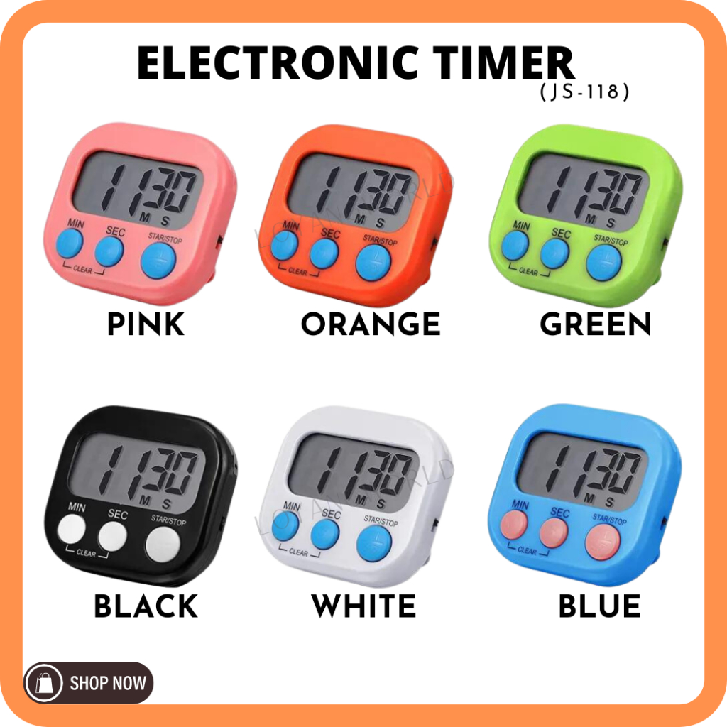Kitchen Timer Digital LCD Clock Magnetic Baking Oven Cooking Tomer Loud ...