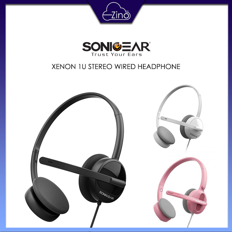 SONICGEAR XENON 1U STEREO WIRED HEADPHONE WITH MICROPHONE | PORTABLE ...