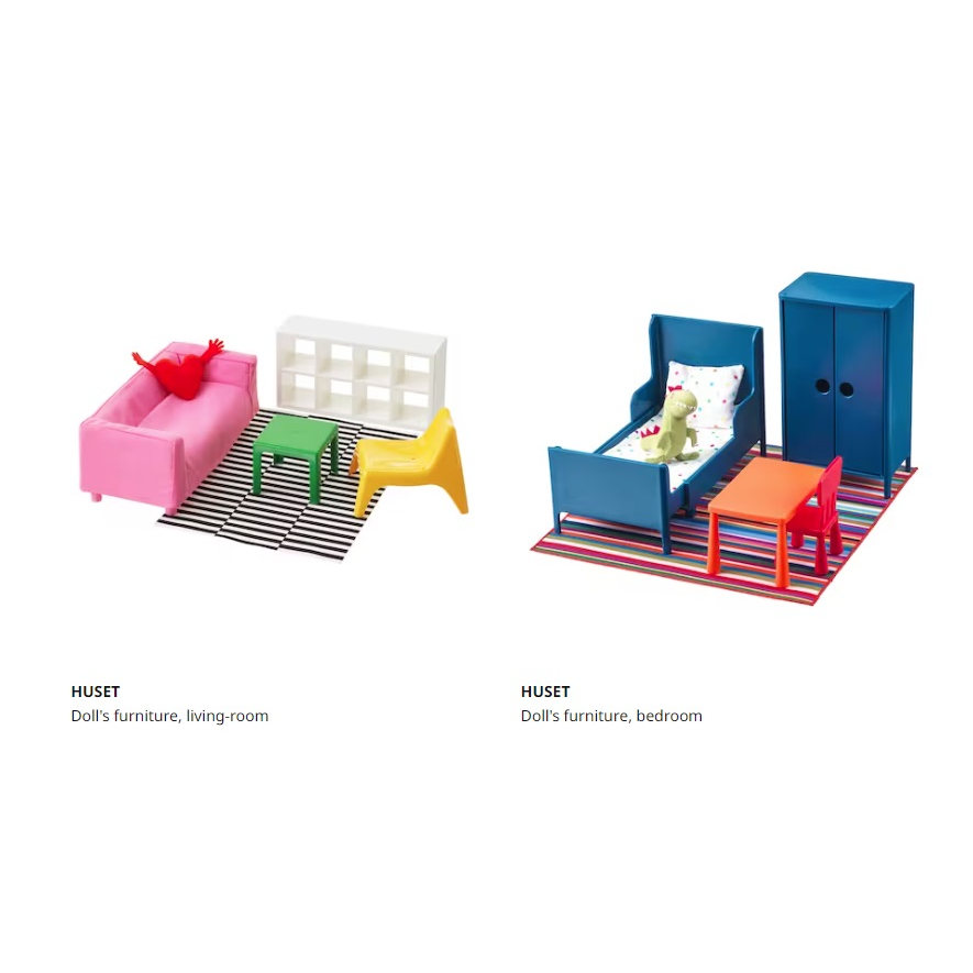 IKEA HUSET Toy Doll furniture | Block Toys Living Room | Bedroom ...