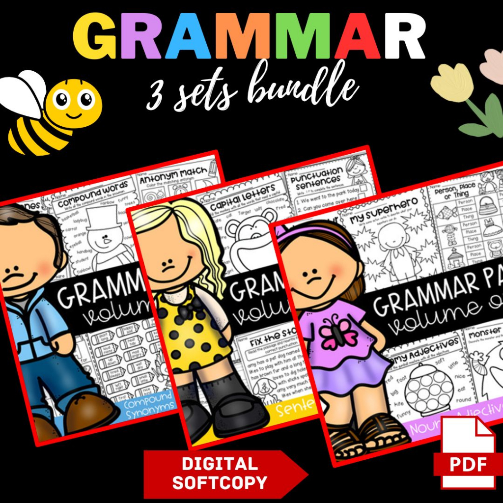 [038] Kindergarten Grammar Mega Bundle English worksheet practice Kids ...