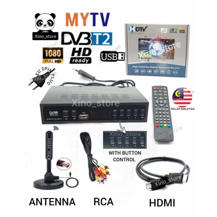 (Ready Stock) DVB T2 MYTV Decoder My Free View HDTV Digital TV Receiver ...