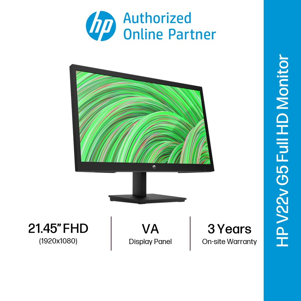 HP V22v / V24v G5 FHD Monitor - 21.45" / 23.8" | HDMI | 5MS GtG | HDMI ...