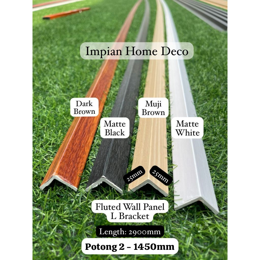 Fluted Wall Panel WPC and L Profile (1450x160mm-2pc) | Shopee Malaysia