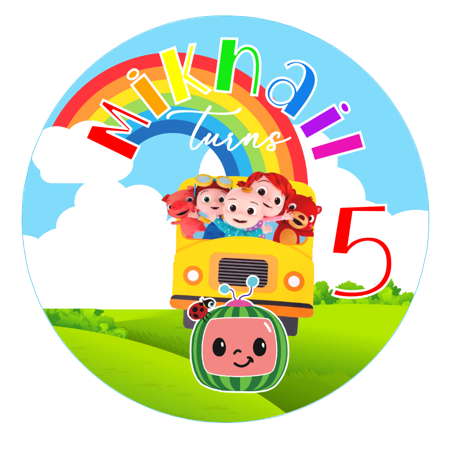 Cocomelon Theme Birthday Party Paperbag Bottle Label Stickers Chipsbag ...