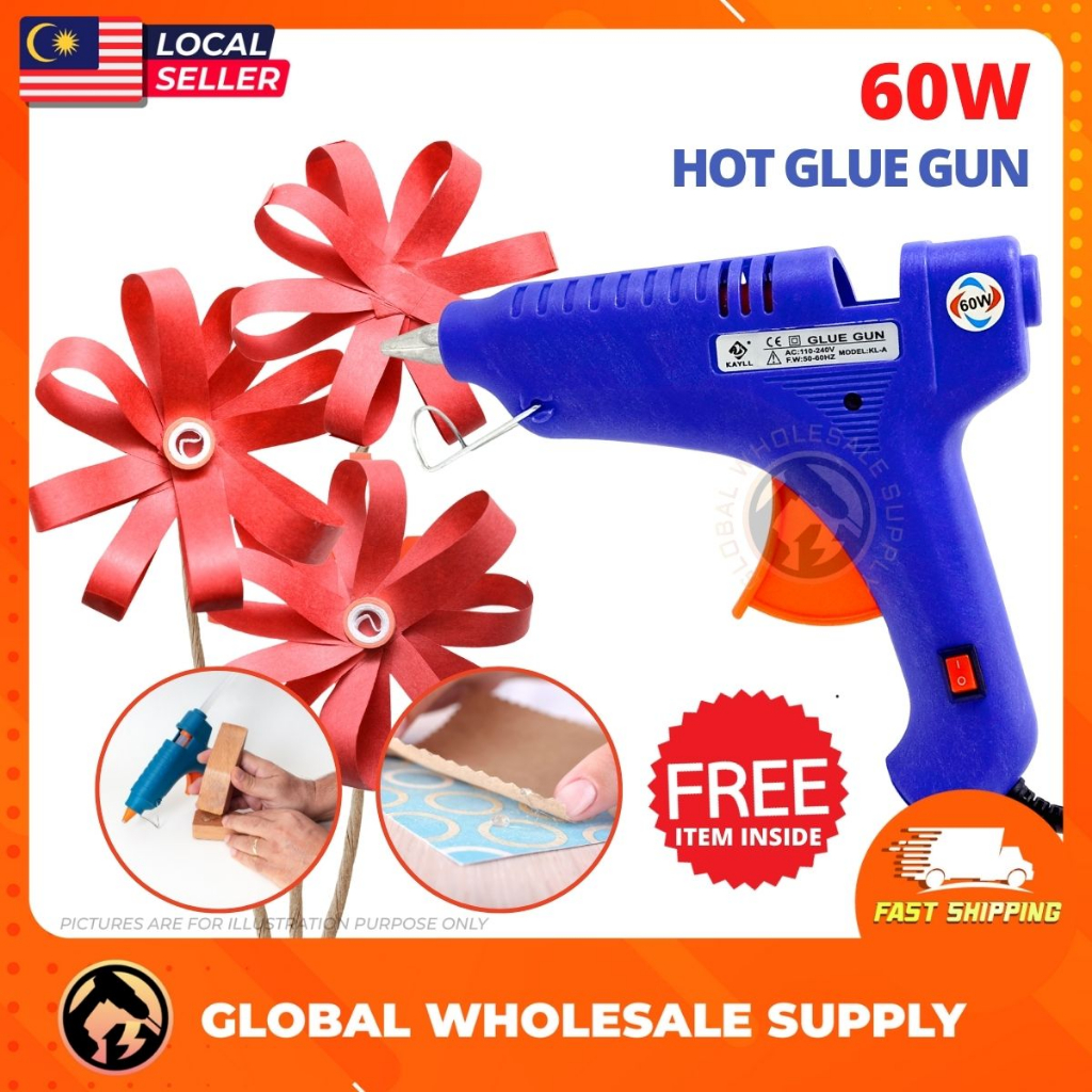 60W Glue Gun Pistol Glue Stick Hot Glue Gun Hot Melt Glue Gun Adhesive ...