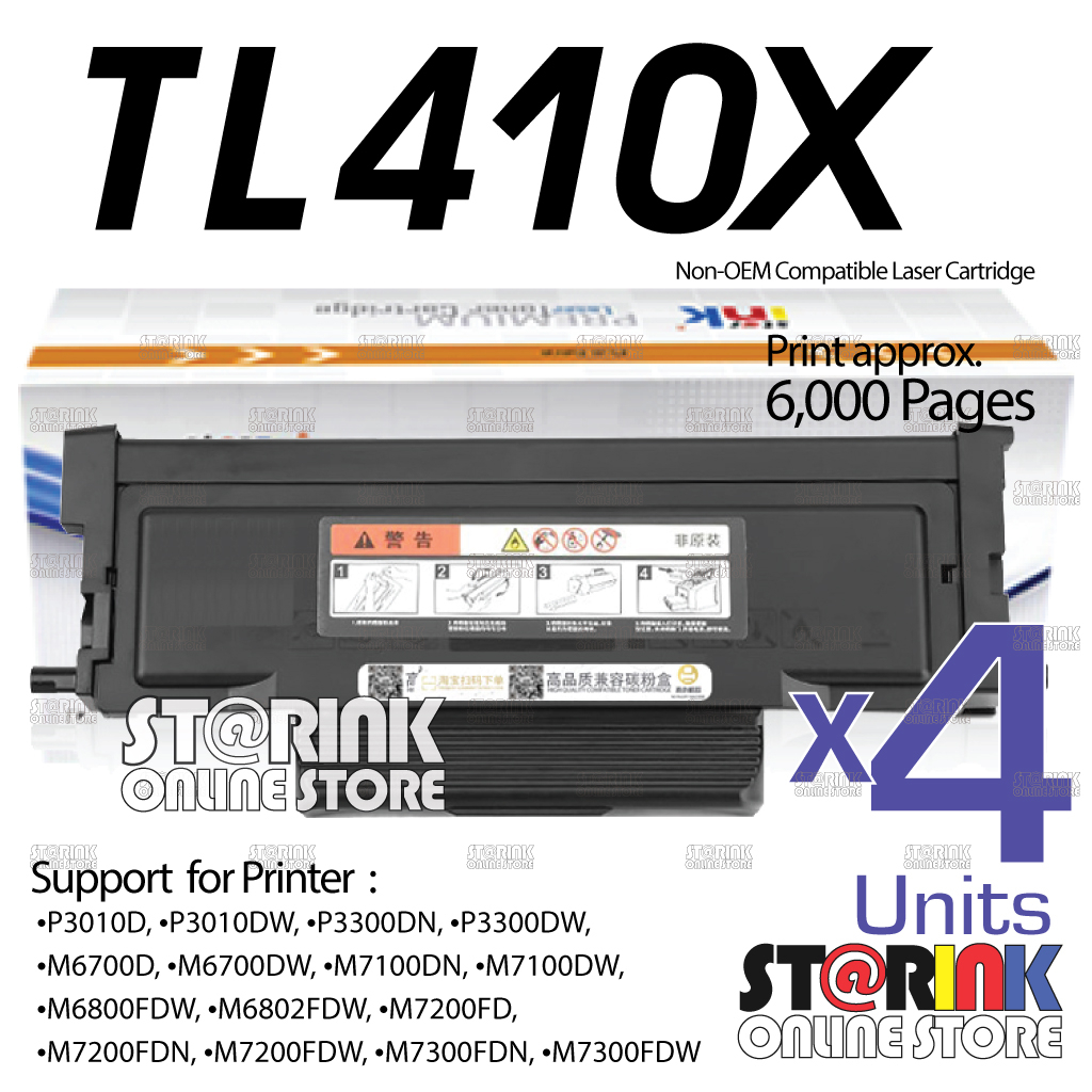 4x Compatible TL410X TL-410X TL410H TL410 DL410 For P***** P3300DN ...