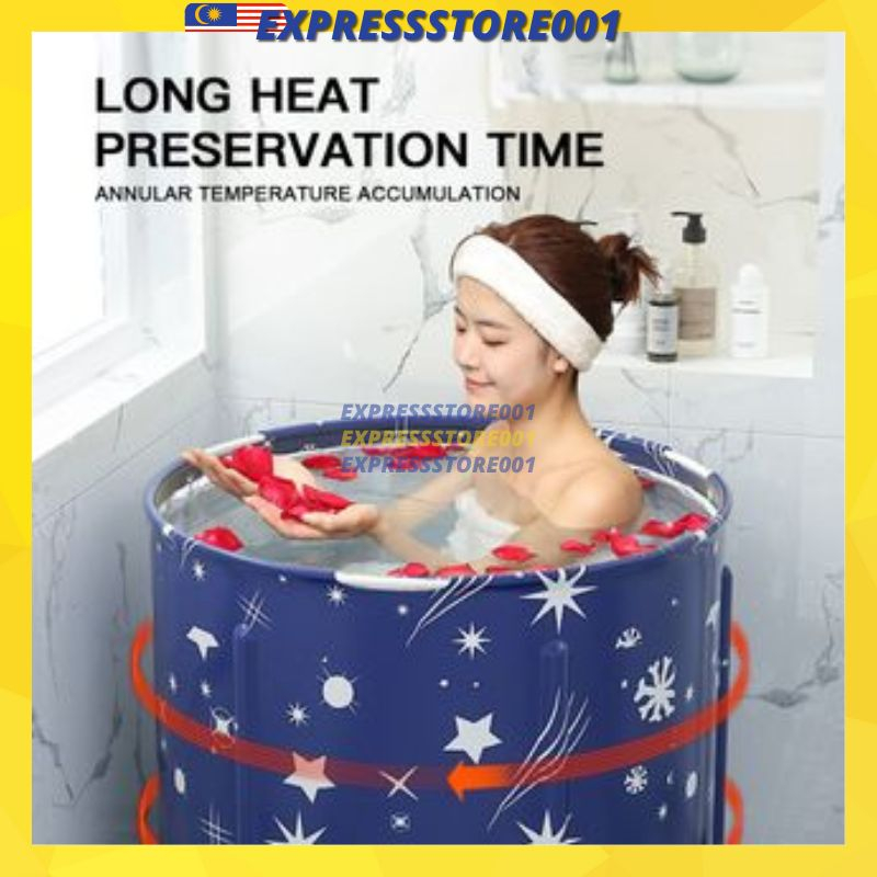 Huge Capacity Foldable Bathtub Keep Warm Outdoor & Indoor Adult Spa ...