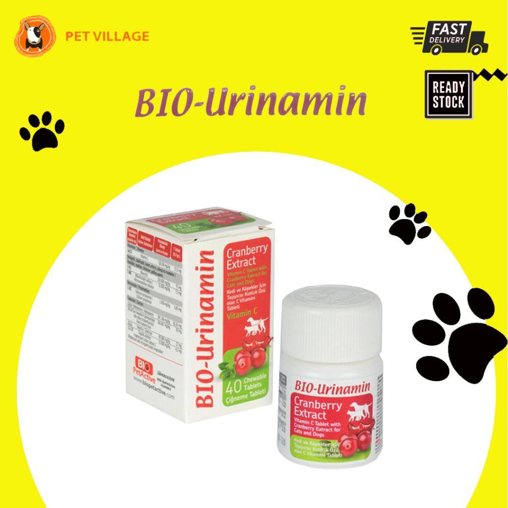 BIO PETACTIVE BIO-Urinamin with Cranberry Extract and Vitamin C For ...