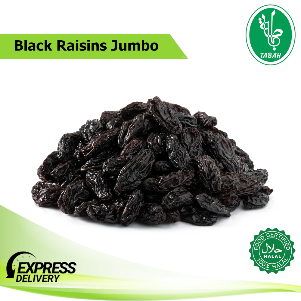 BLACK RAISINS JUMBO/KISMIS HITAM JAMBO/IMPORTED HIGH QUALITY BRND/1KG ...