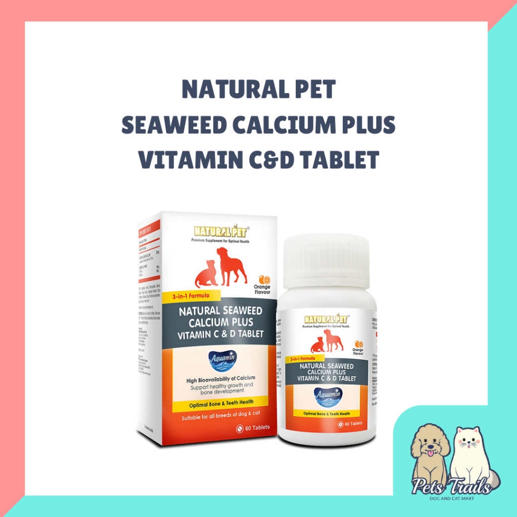 [EXP01/25] Natural Pet Calcium Bone Supplement w/ Natural Seaweed ...