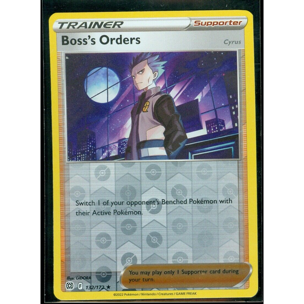 POKEMON BOSS'S ORDERS (CYRUS) 132/172 REV HOLO - BRILLIANT STAR ...