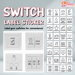 [90PCS/154PCS] Light Switch Label Transparent Sticker BUNDLE for ...