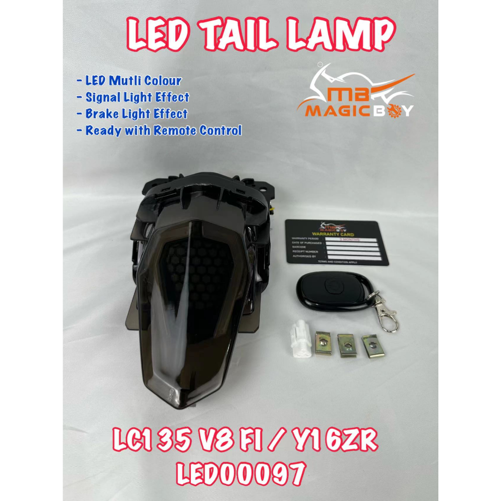LED Tail Lamp Yamaha Y16 / LC135-Fi (Magic Boy) With Remote Control ...