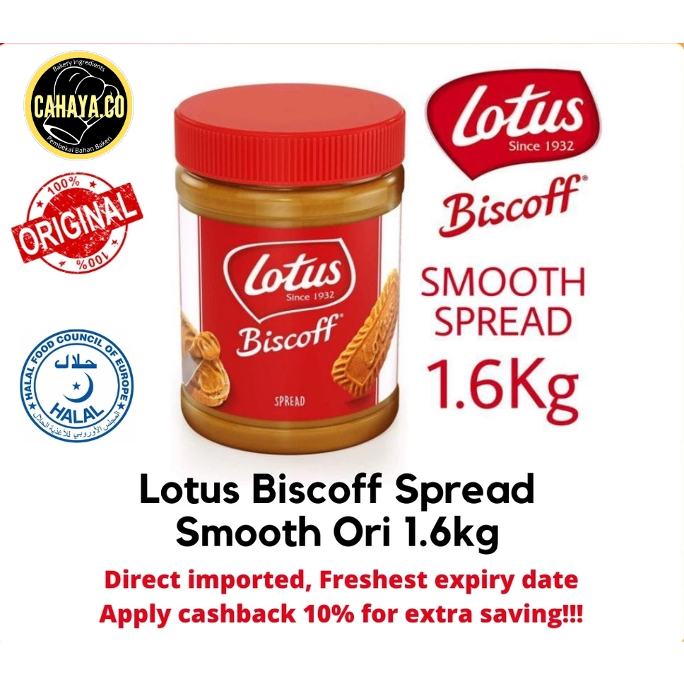 Lotus Biscoff Spread (200g/500g/1.6kg) Smooth Original Lotus Biscoff ...