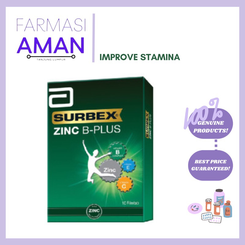 Surbex Zinc B-Plus Filmtab (10’s / 30's) | Shopee Malaysia