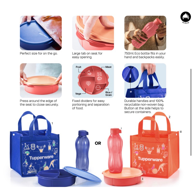 Tupperware Duo Lunchcraft Set | Shopee Malaysia