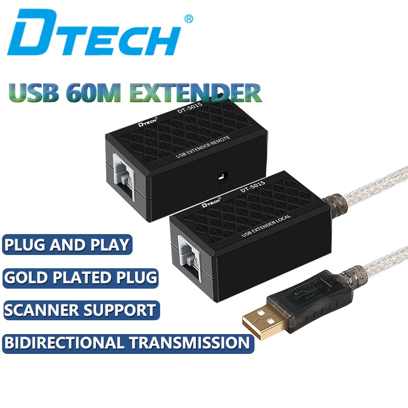 DTECH USB Extension Adapter USB to RJ45 Extender Over Cat5e Ethernet ...