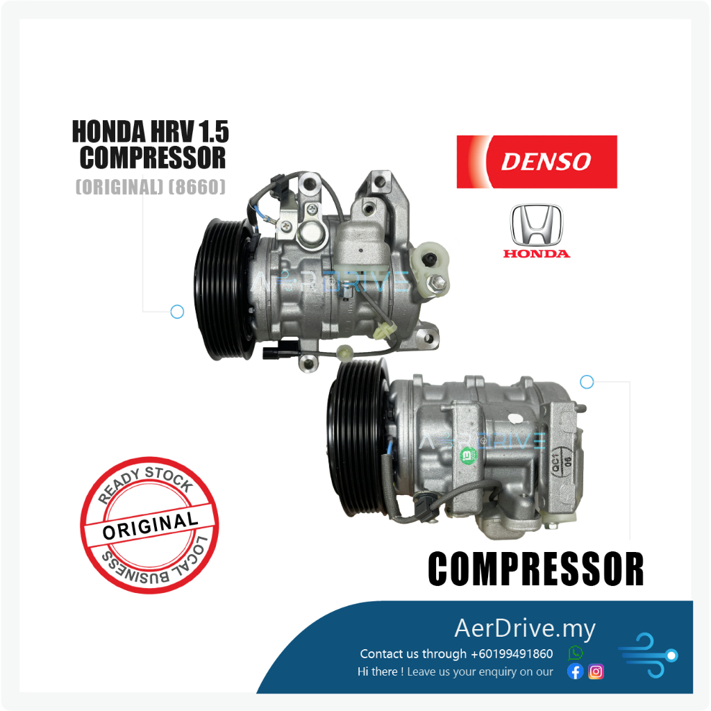 DENSO ORIGINAL HONDA HRV 1.5 2015 COMPRESSOR ( 8660 ) | Shopee Malaysia