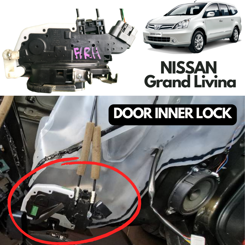 Original Used Door Inner Lock NISSAN Grand Livina Moto Kunci Dalam ...