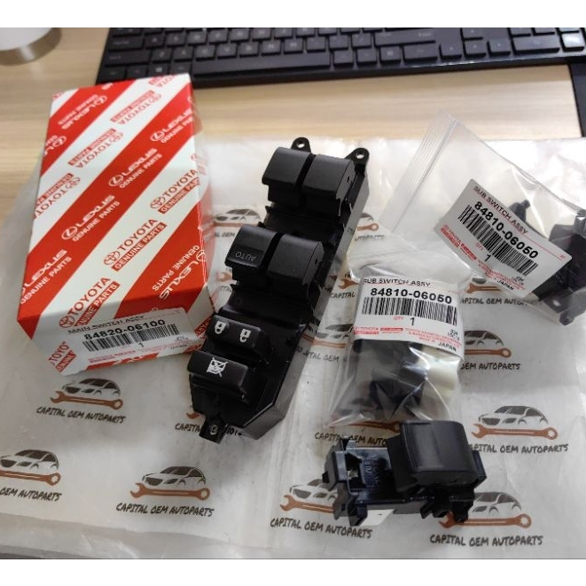 GENUINE TOYOTA VIOS NCP93 Altis Camry 2007-18 Power Window Main Switch ...