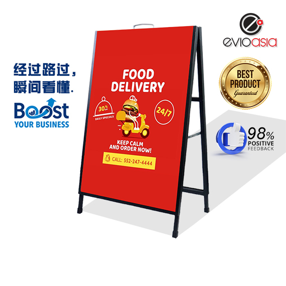 Portable Metal Outdoor Single Double Sided Poster A Frame Signboard ...