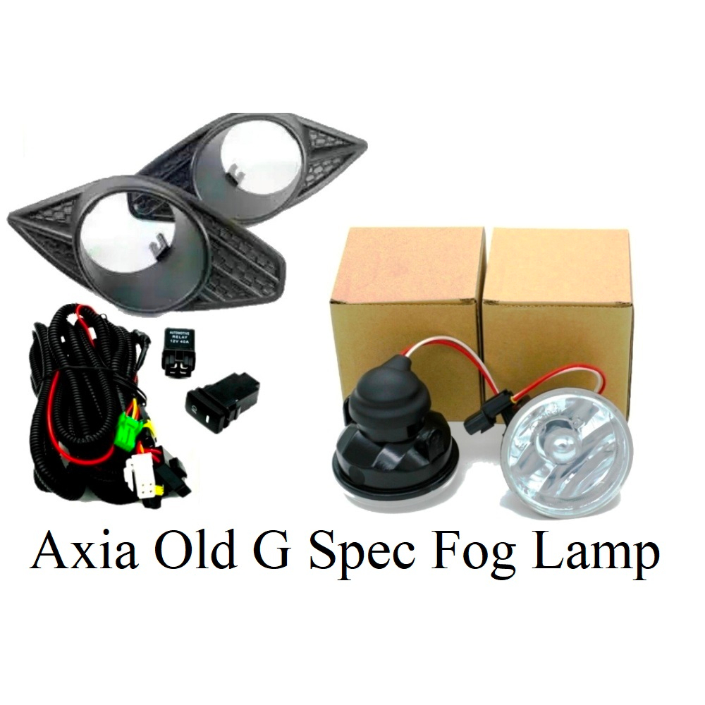 Fog Lamp First Model Axia G Spec (Fullset with wire kit , White or ...
