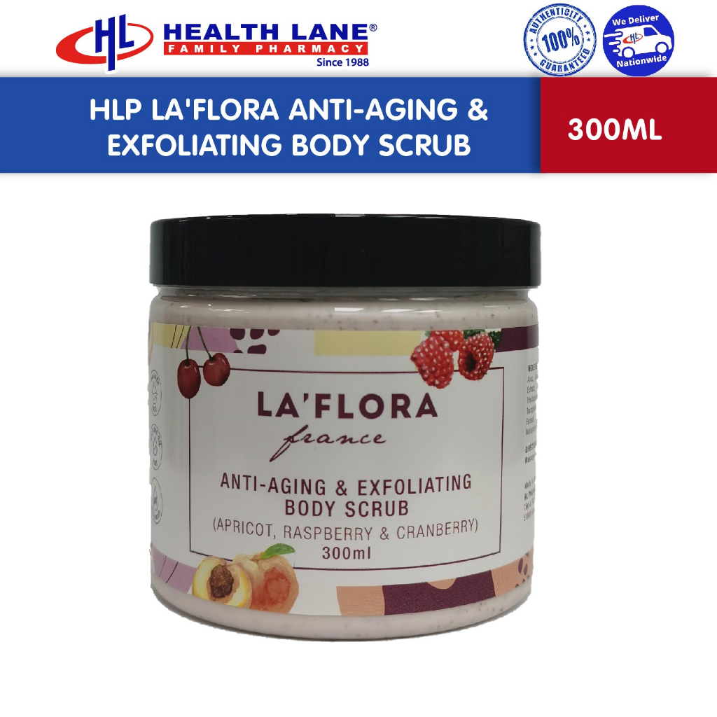 300ML HLP LA'FLORA ANTI-AGING & EXFOLIATING BODY SCRUB FOR MOISTURIZING ...