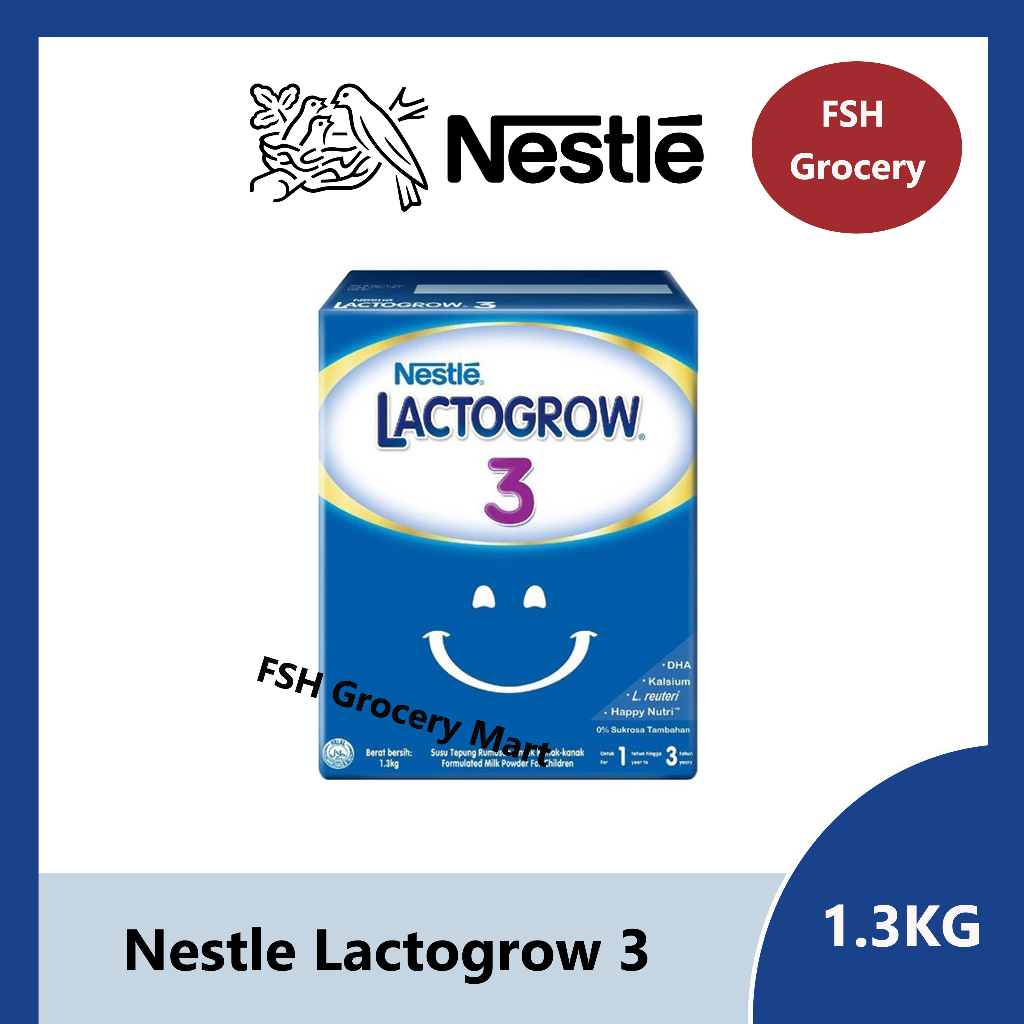Nestle Lactogrow Step 3 ( 1.2kg / 1.3kg ) (BOX) Exp: 09/2024 | Shopee ...