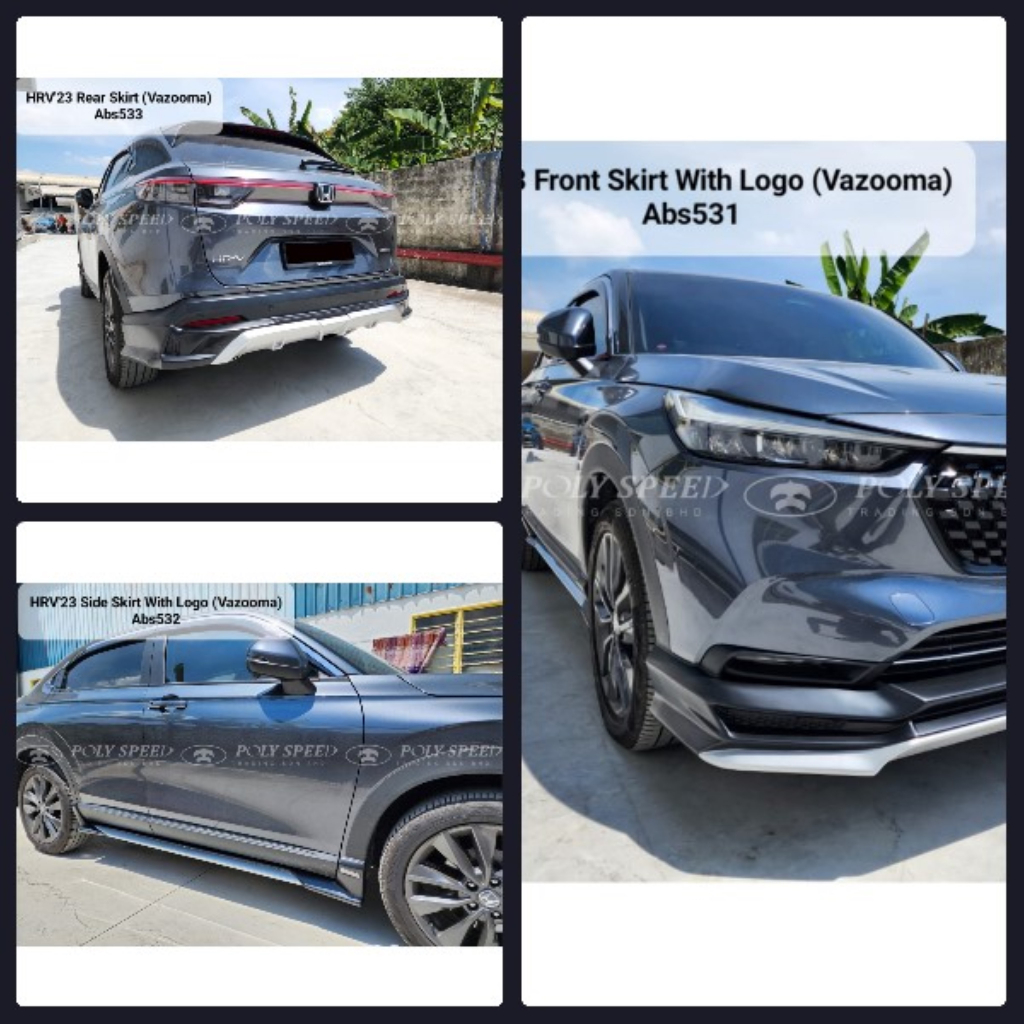 2nd Generation Honda HRV 2022 Vazooma Skirting Body Kit ABS Ready Stock ...